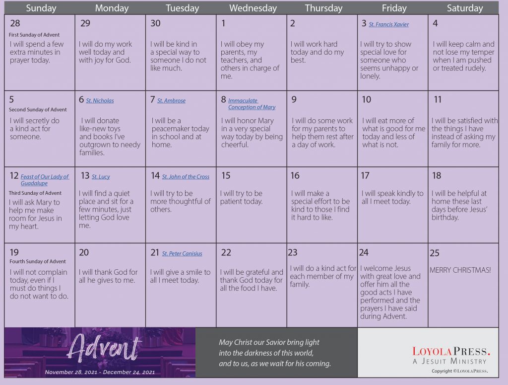 Advent Resources – St. Ignatius of Loyola Church