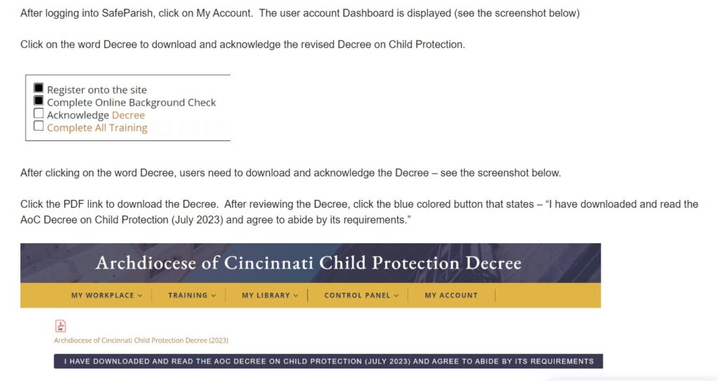 How to Acknowledge Decree Instructions – St. Ignatius of Loyola Church