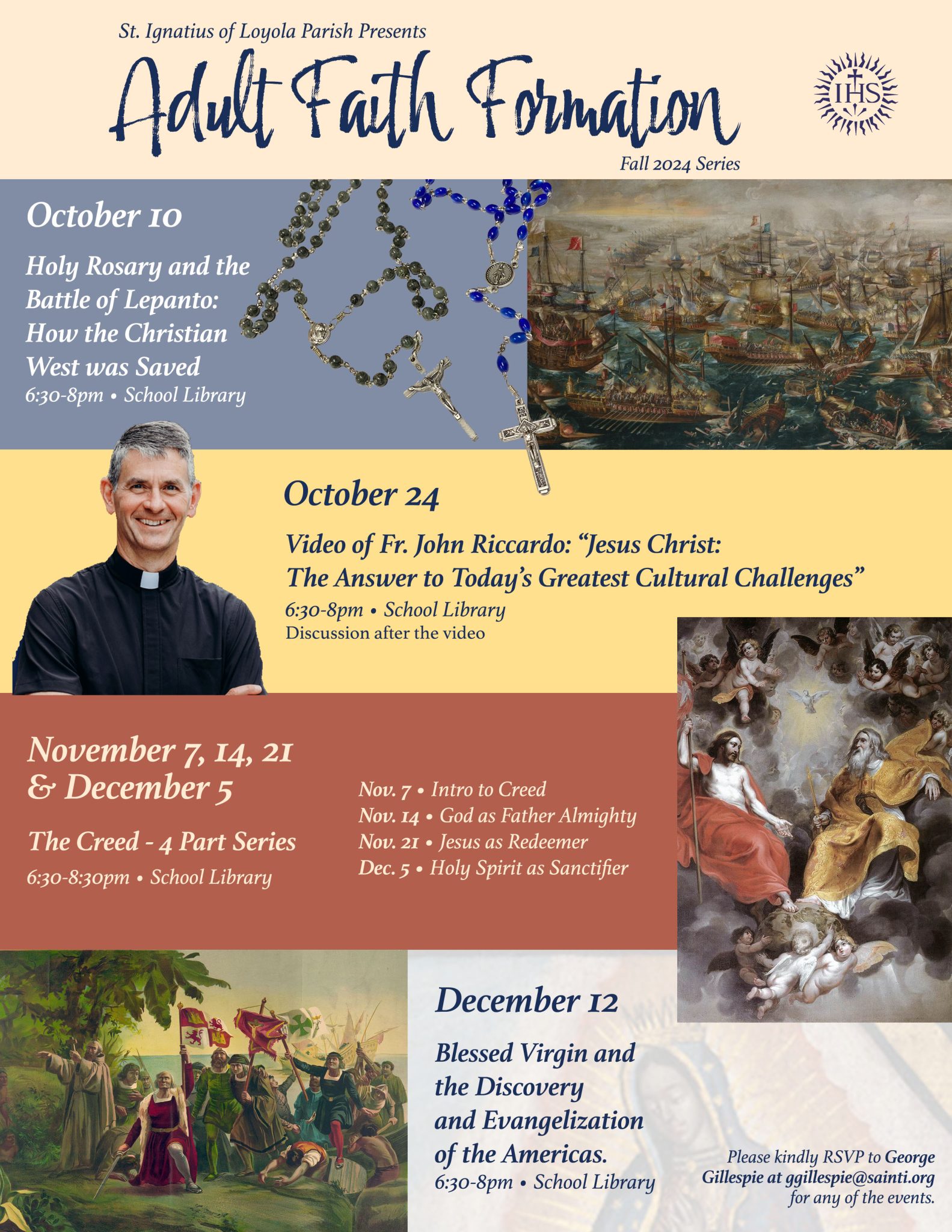 Adult Faith Formation Fall 2024 Series – St. Ignatius of Loyola Church